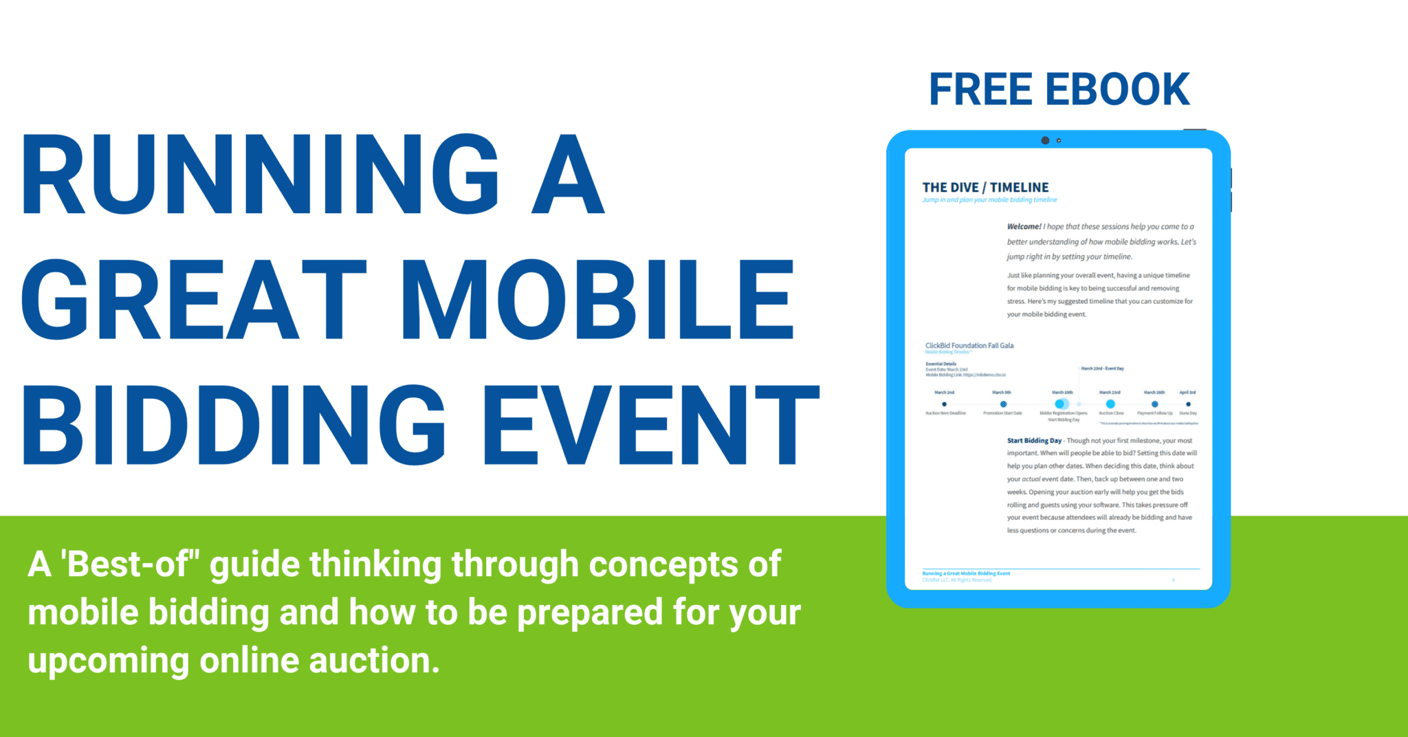 Clickbid's Complete Guide to Running a Great Mobile Bidding Event | ClickBid